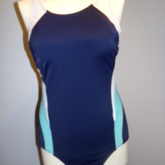 Inches Off | Swim | Inches Away Brand One Piece Navy Turquoise And ...